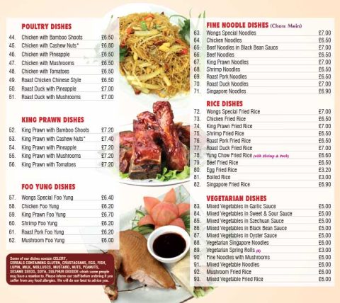 Wongs Takeaway | Chinese Food